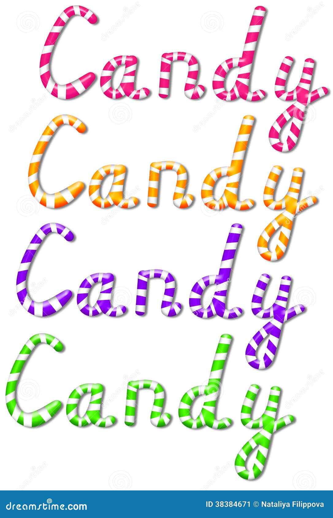 Candy stock illustration. Illustration of orange, letter - 38384671