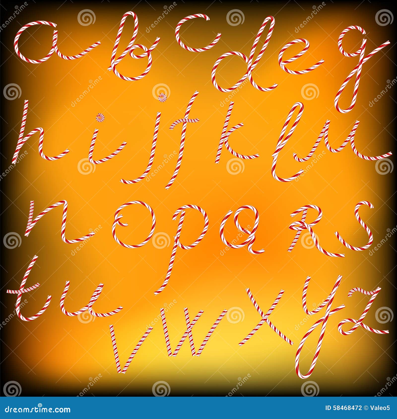 Candy Alphabet stock illustration. Illustration of dessert - 58468472