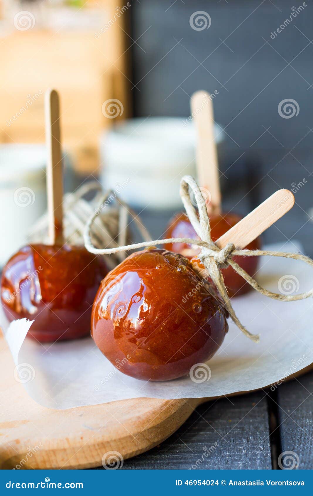 Candy Apple, Christmas Dessert Stock Photo - Image of candied, party ...