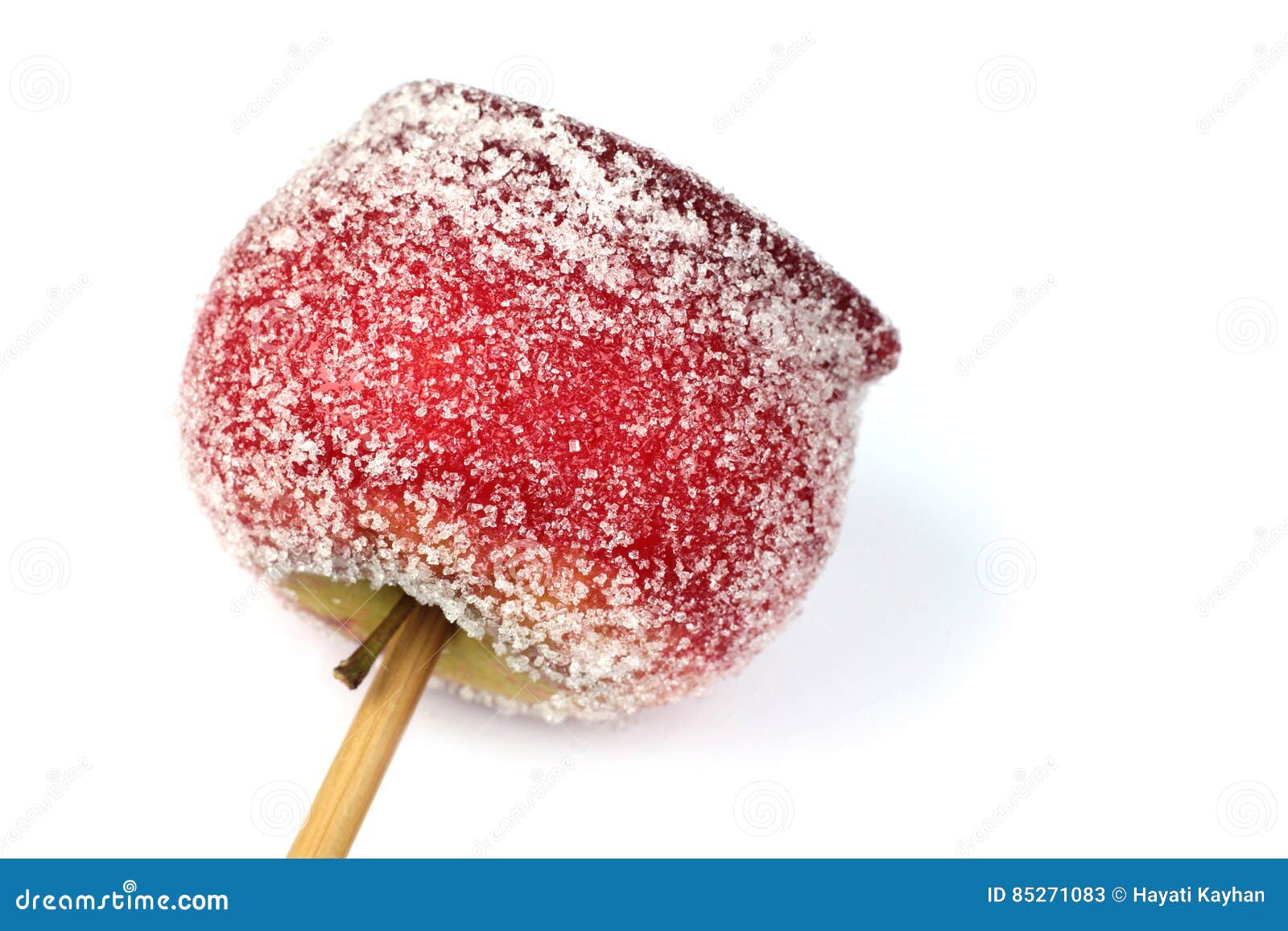 Candy Apple Coated with Granulated Sugar Stock Image - Image of apple ...