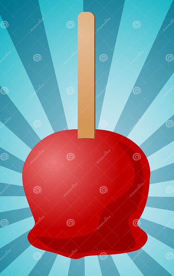 Candy apple illustration stock vector. Illustration of sketch - 6785854