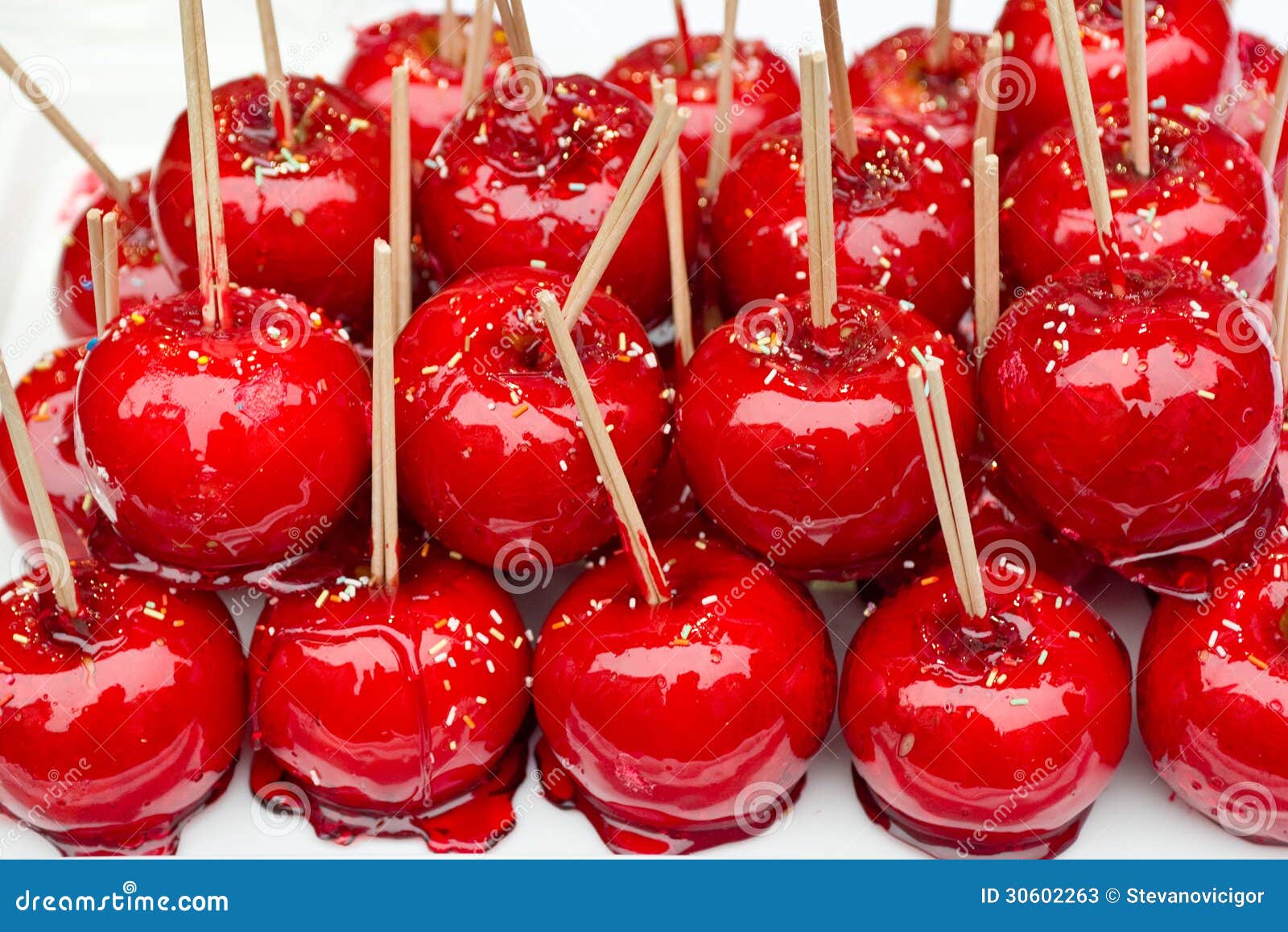 Candy apples stock image. Image of sugar, dessert, caramelized - 30602263