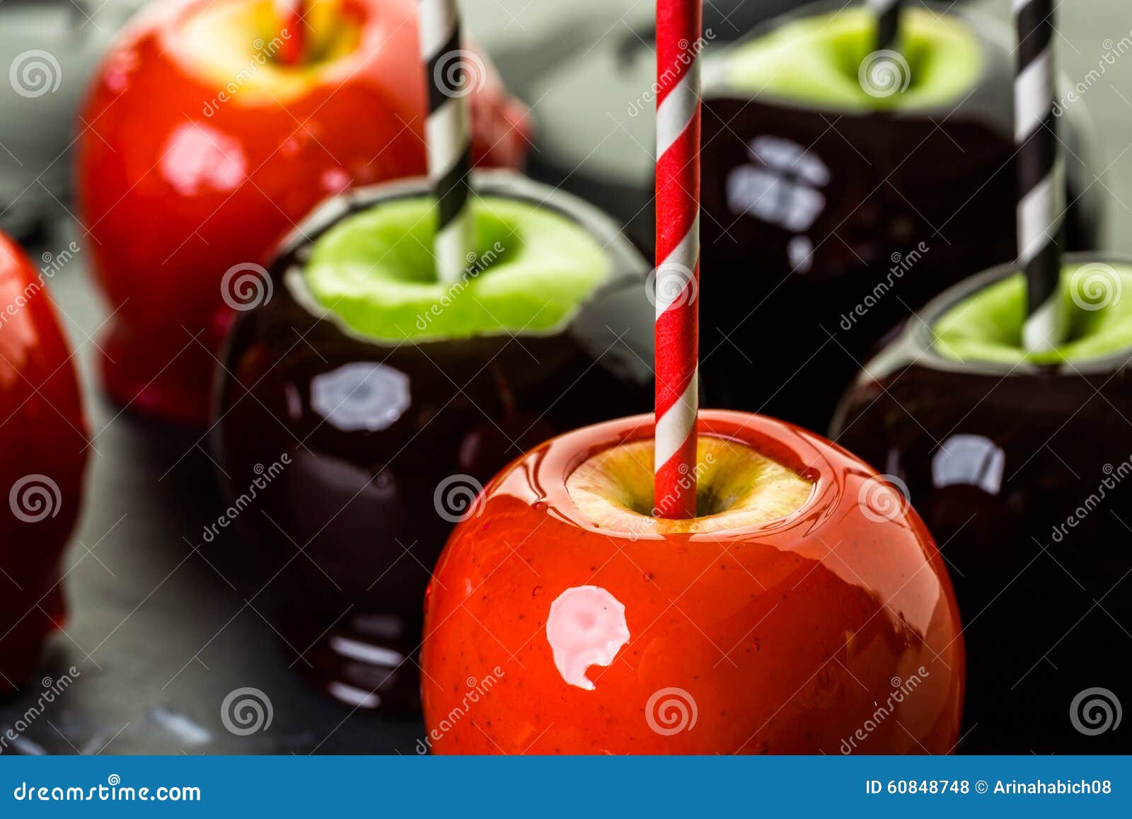 Candy apples stock photo. Image of making, organic, apples - 60848748