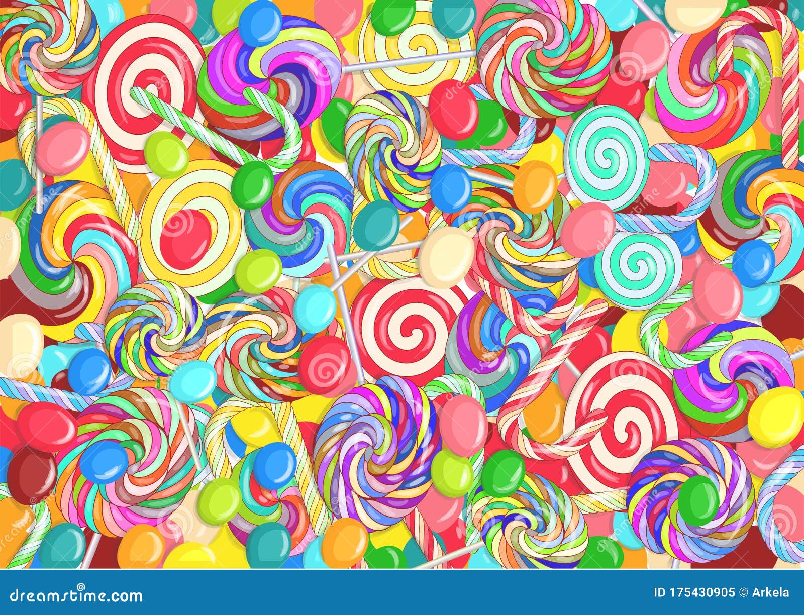 Candy background stock vector. Illustration of food - 175430905