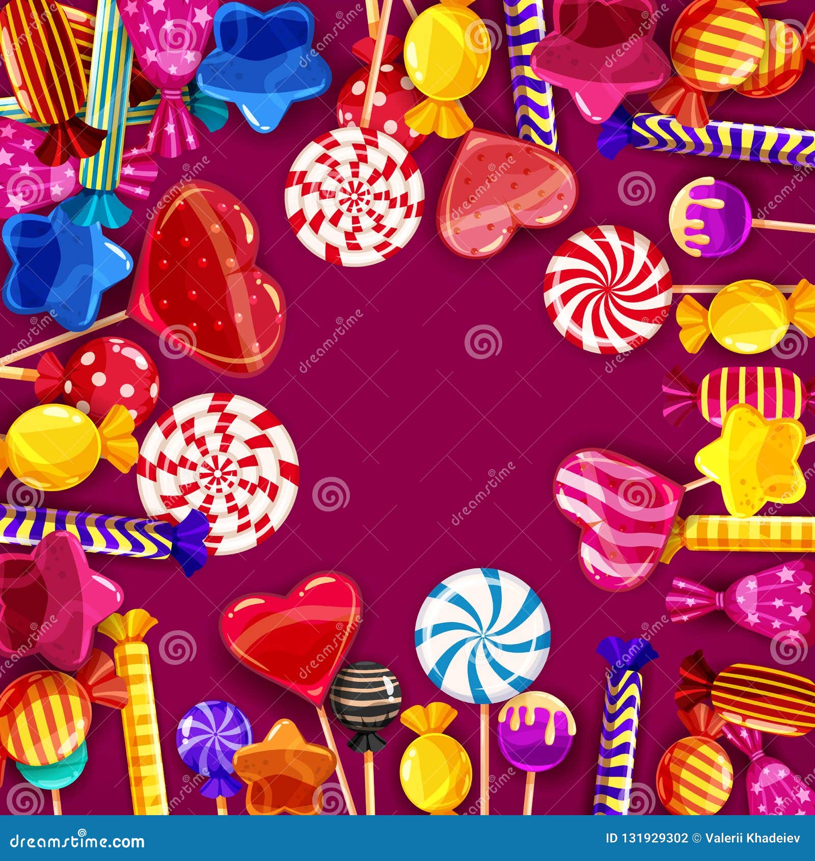 Candy Background Set of Different Colors of Candy, Candy, Sweets, Candy ...