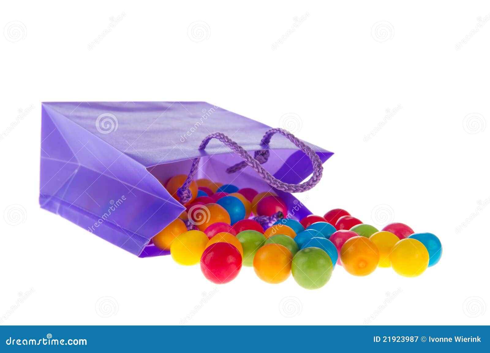 Candy Bag with Chewing Gum Balls Stock Image - Image of white, chewing ...