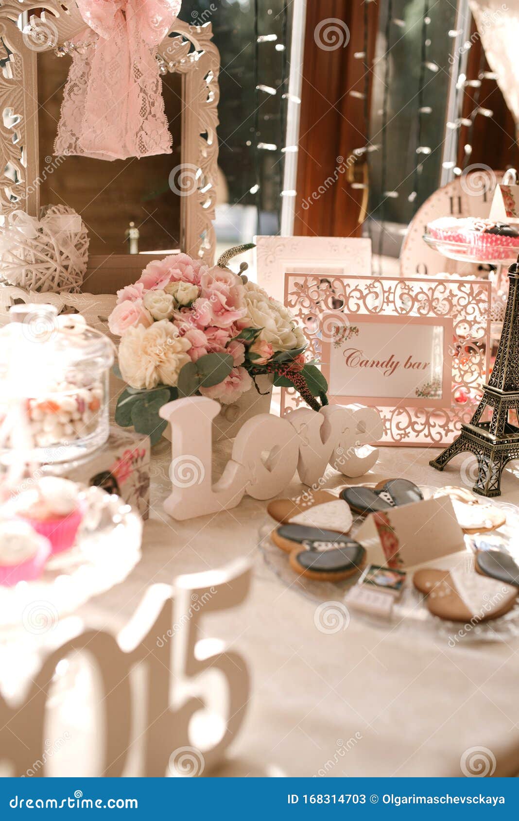 Candy Bar with Mini Cakes Delicious on Stock Image - Image of food ...