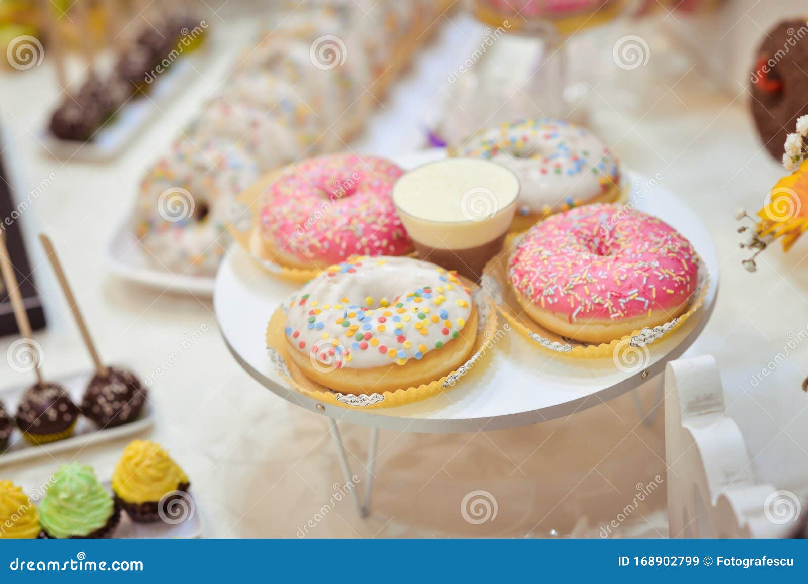 Candy Bar Sweets in Donut Shape Stock Image - Image of celebration ...