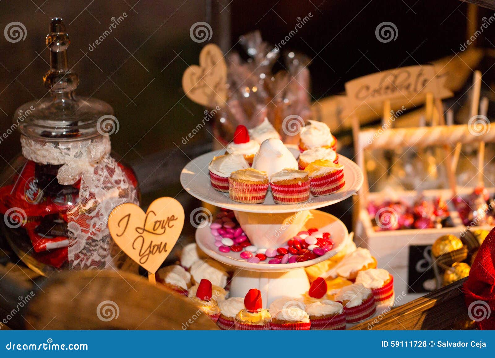 Candy bar table stock photo. Image of elegant, almonds - 59111728
