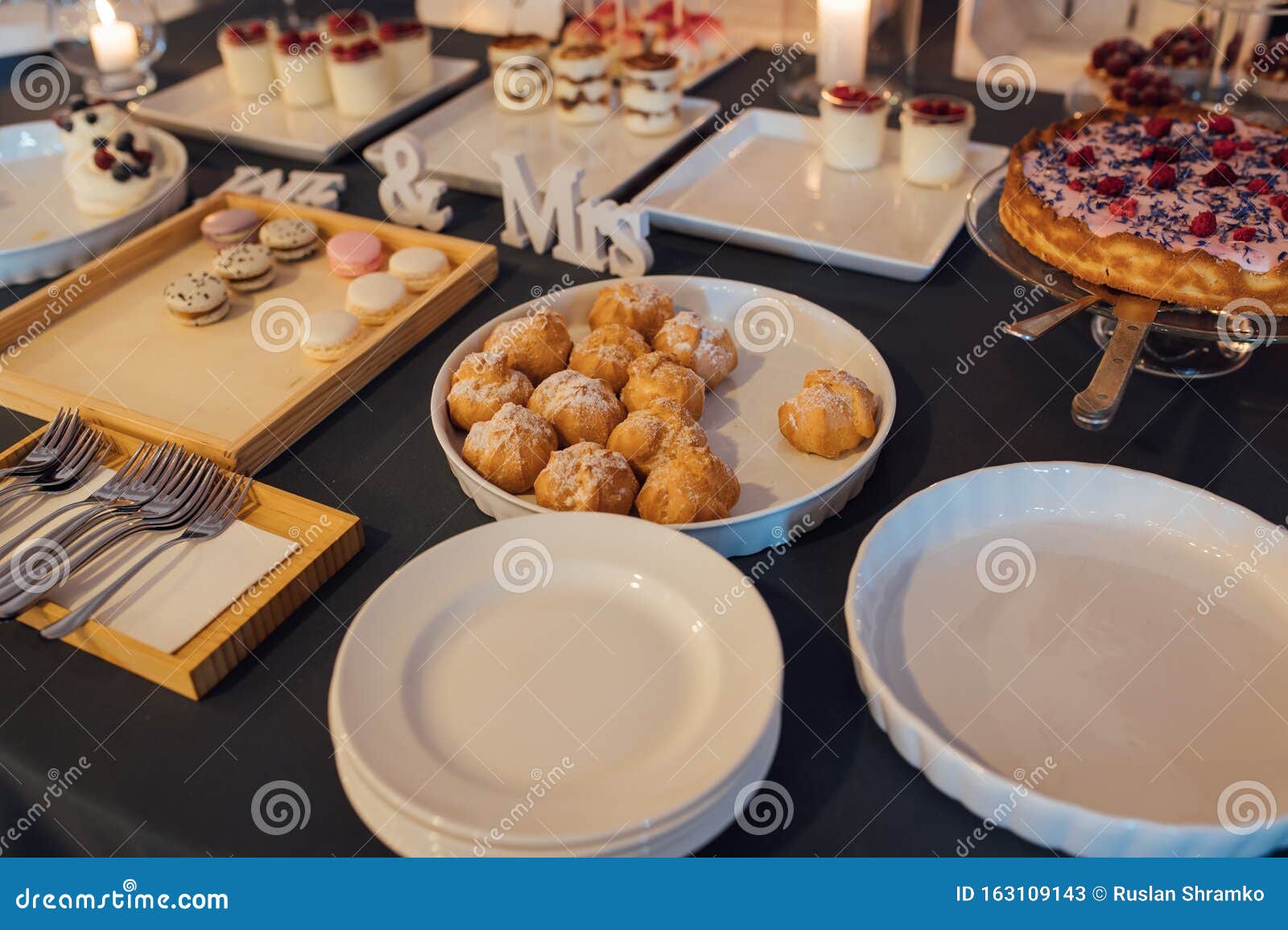 Candy Bar. Table with Different Sweets for Party Stock Image - Image of ...