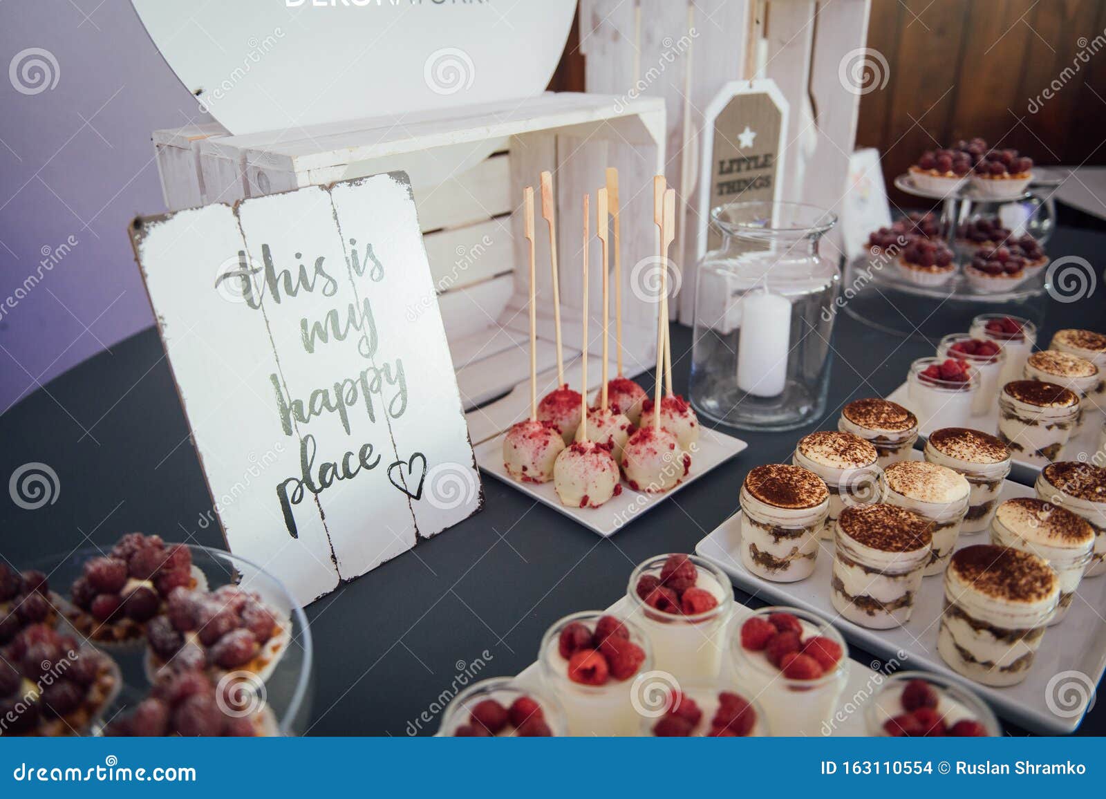 Candy Bar. Table with Different Sweets for Party Stock Photo - Image of ...