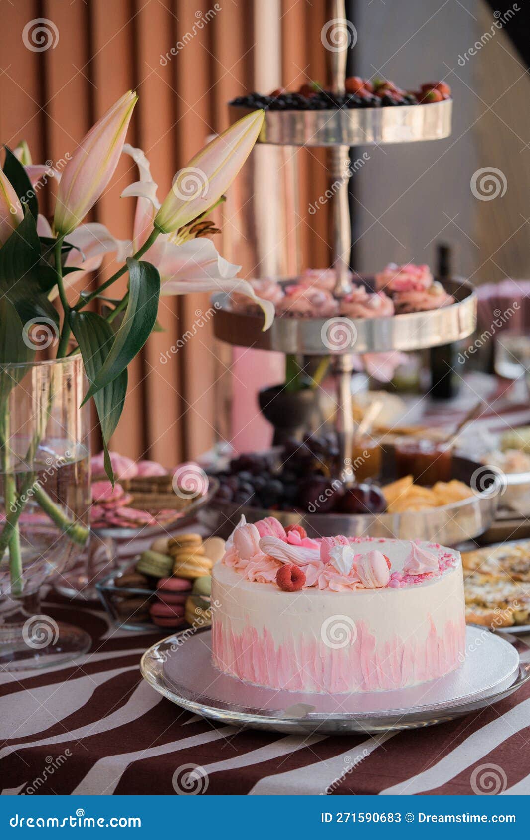 Candy Bar with Various Sweets and Pastries Stock Image - Image of ...