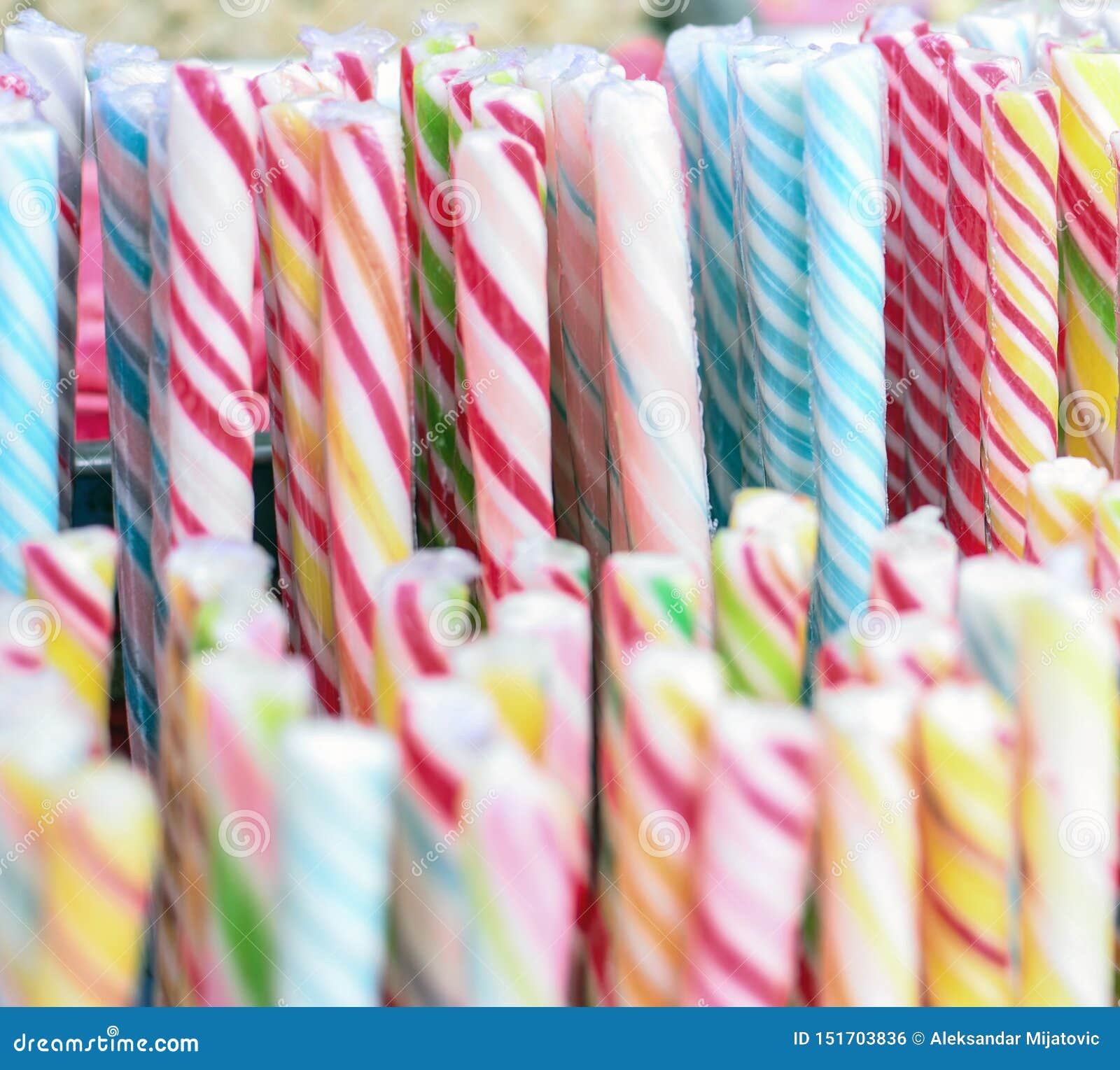 Candy bars close up stock photo. Image of stripes, stick - 151703836