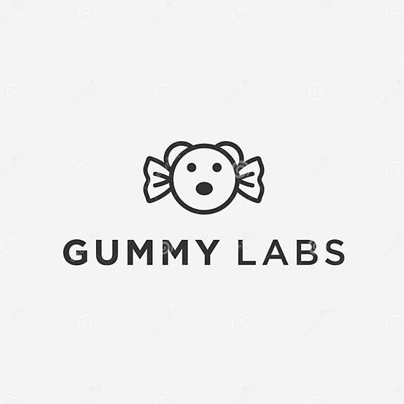 Candy Bear Logo Design Vector Illustration Stock Vector - Illustration ...