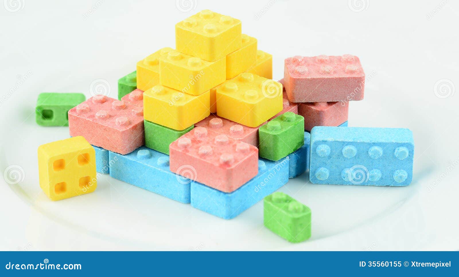 Candy blocks stock image. Image of sweet, green, yellow - 35560155