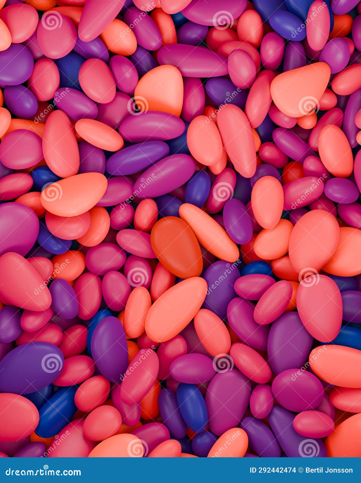 Candy in Different Colors and Size Blended Together. Background, 3d ...