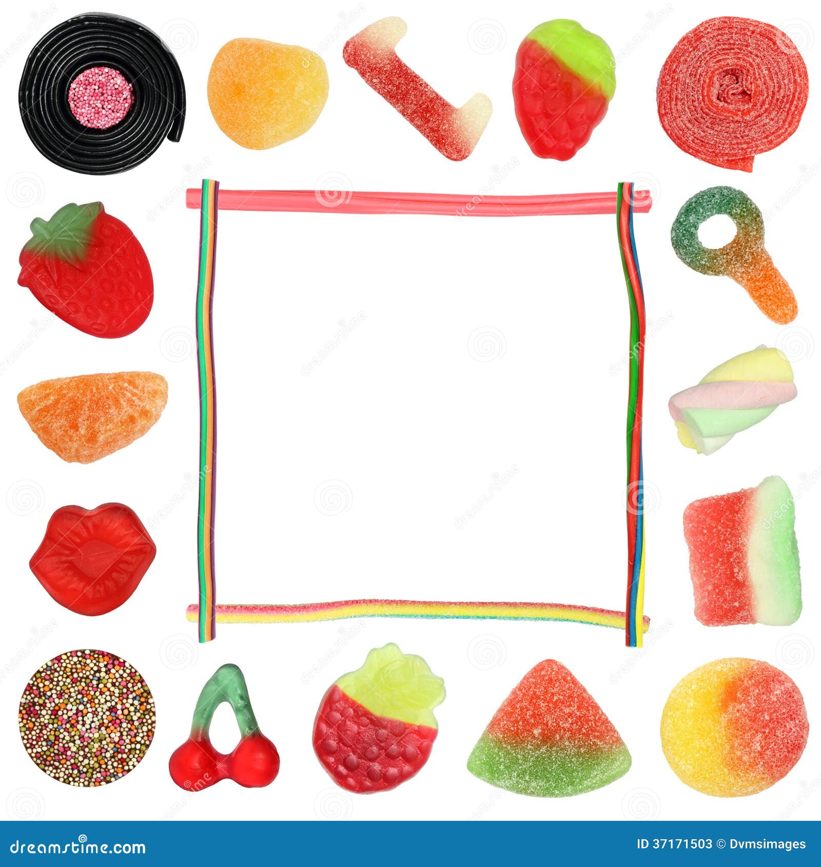 Candy Frame Border stock image. Image of shapes, isolated - 37171503