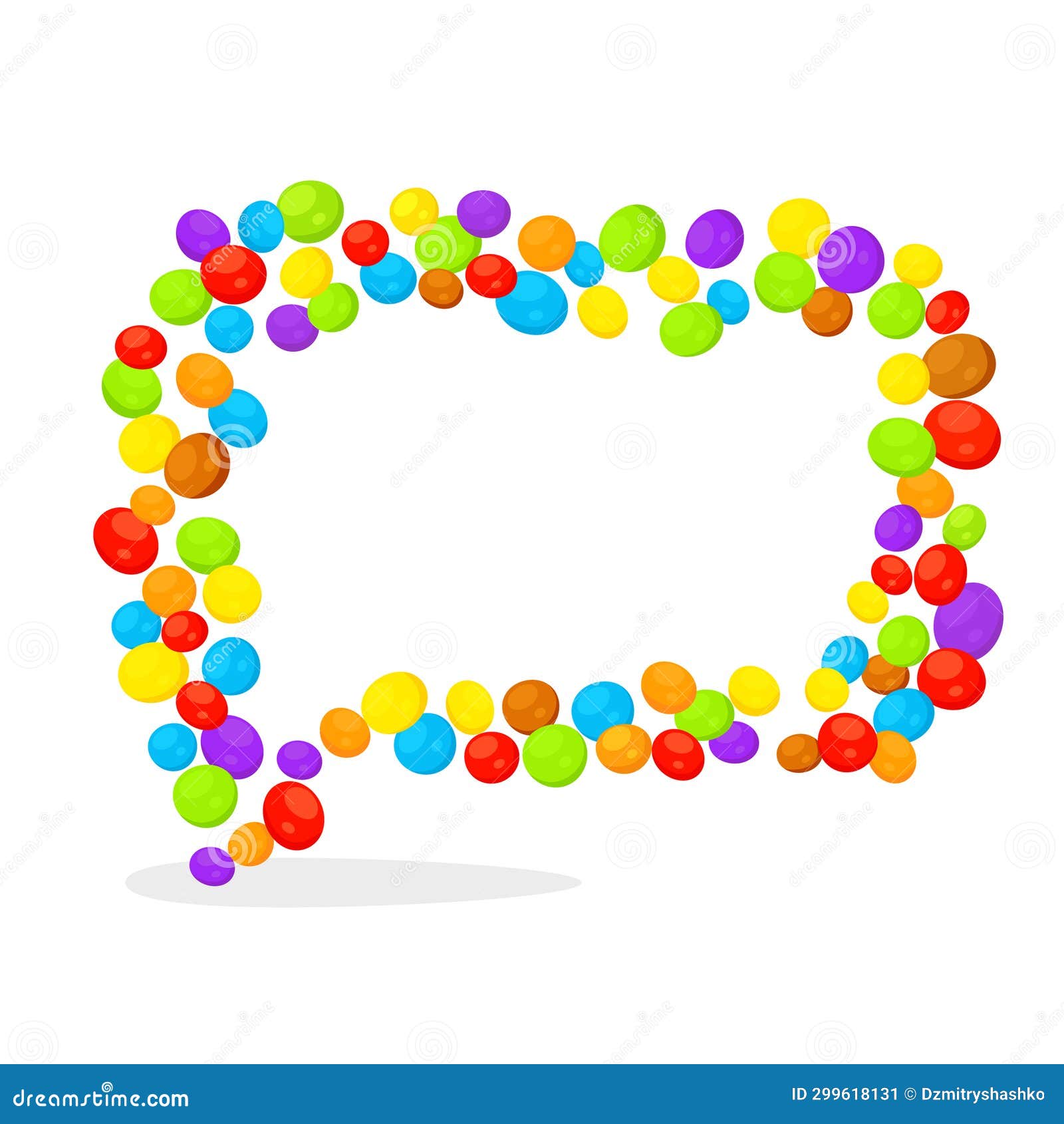 Candy border speech bubble stock illustration. Illustration of food - 299618131