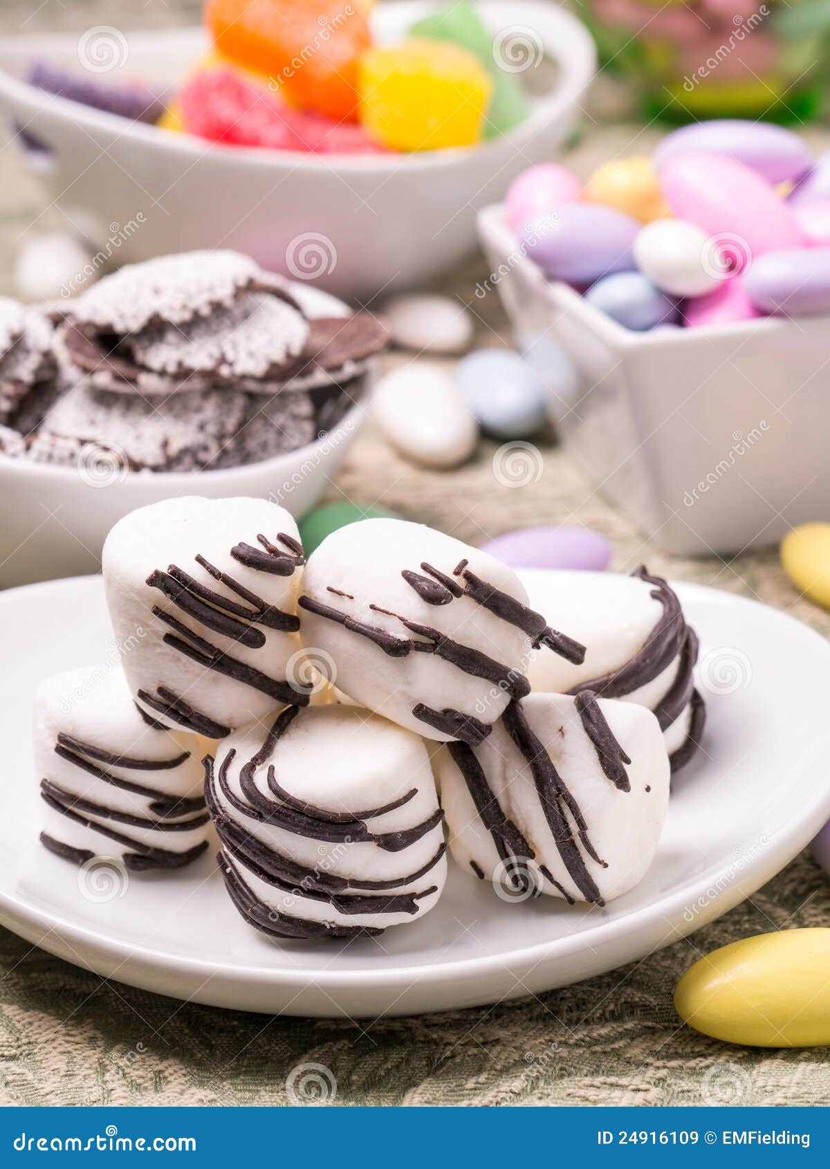 Candy Buffet and Desert Table Stock Image - Image of color, flavored ...