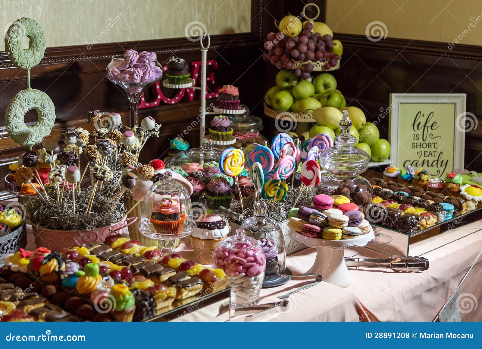 Candy Buffet and Desert Table Stock Photo - Image of color, food: 28891208