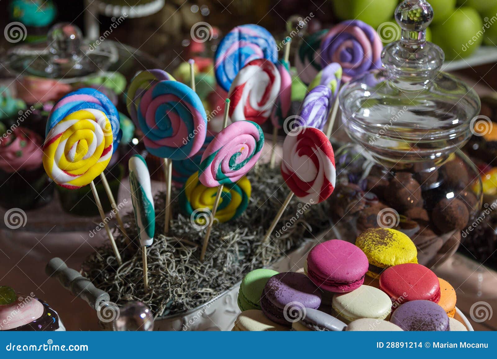 Candy Buffet and Desert Table Stock Photo - Image of confection ...