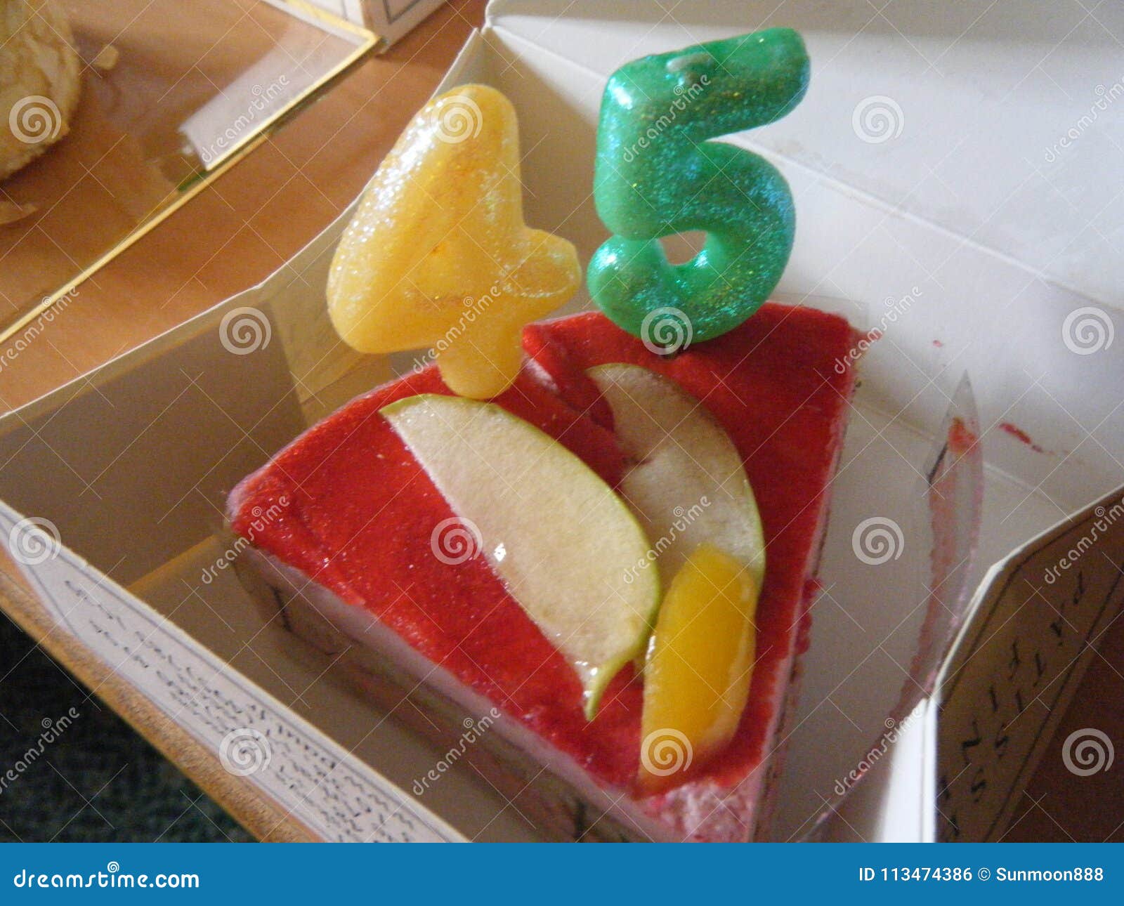 Candy cake number 45 stock photo. Image of burning, candles - 113474386