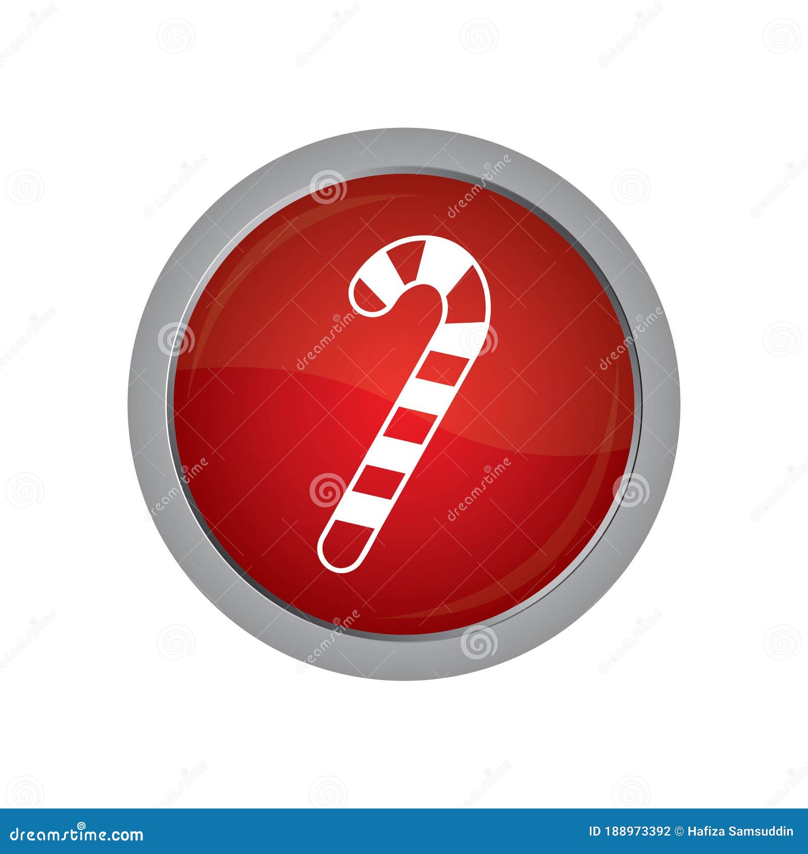 Candy Cane Button. Vector Illustration Decorative Design Stock Vector ...