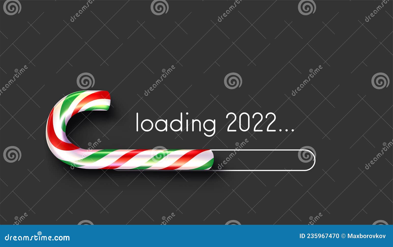 Candy Cane Christmas Loading 2022 Bar on Black Background Stock Vector ...