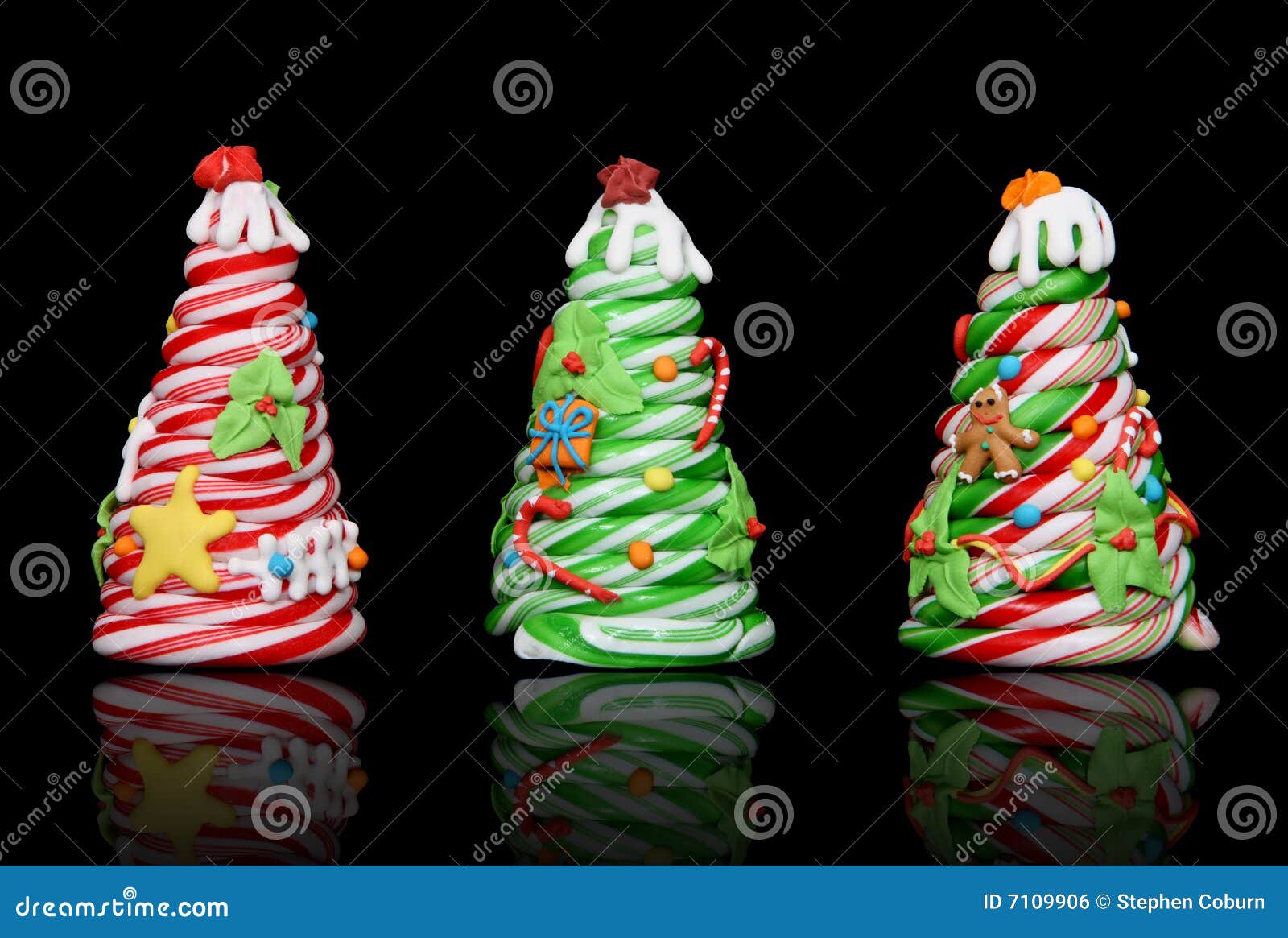 Candy Cane Christmas Trees stock photo. Image of sweet - 7109906