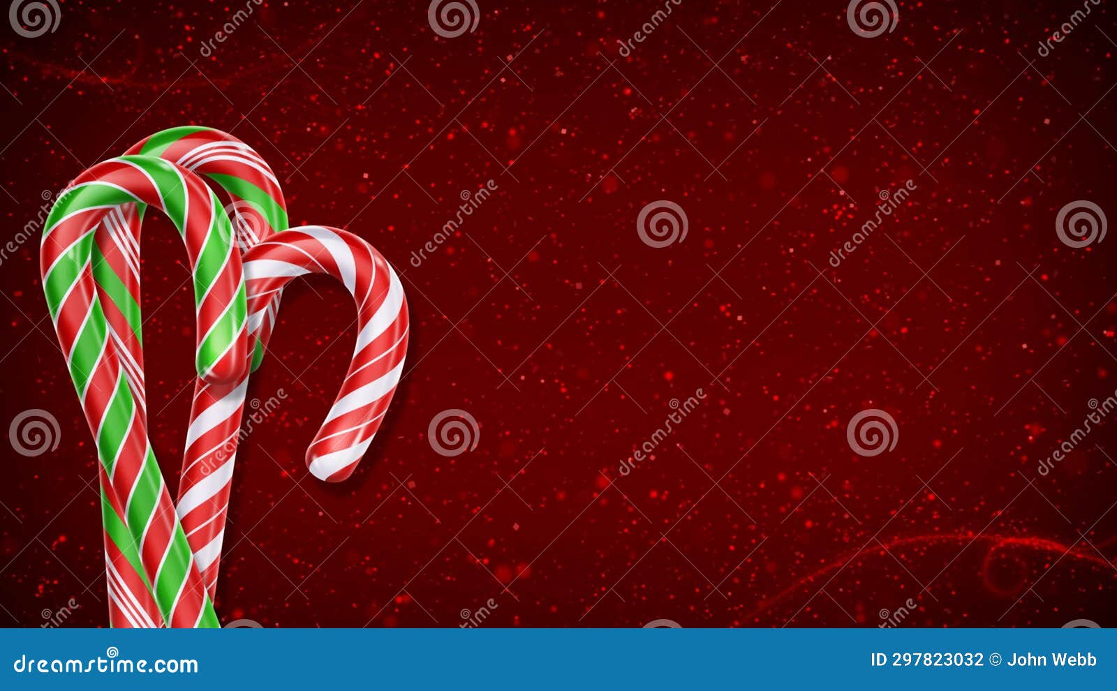 Candy Cane Dance with Snow on Red Background 4K Loop Stock Footage ...
