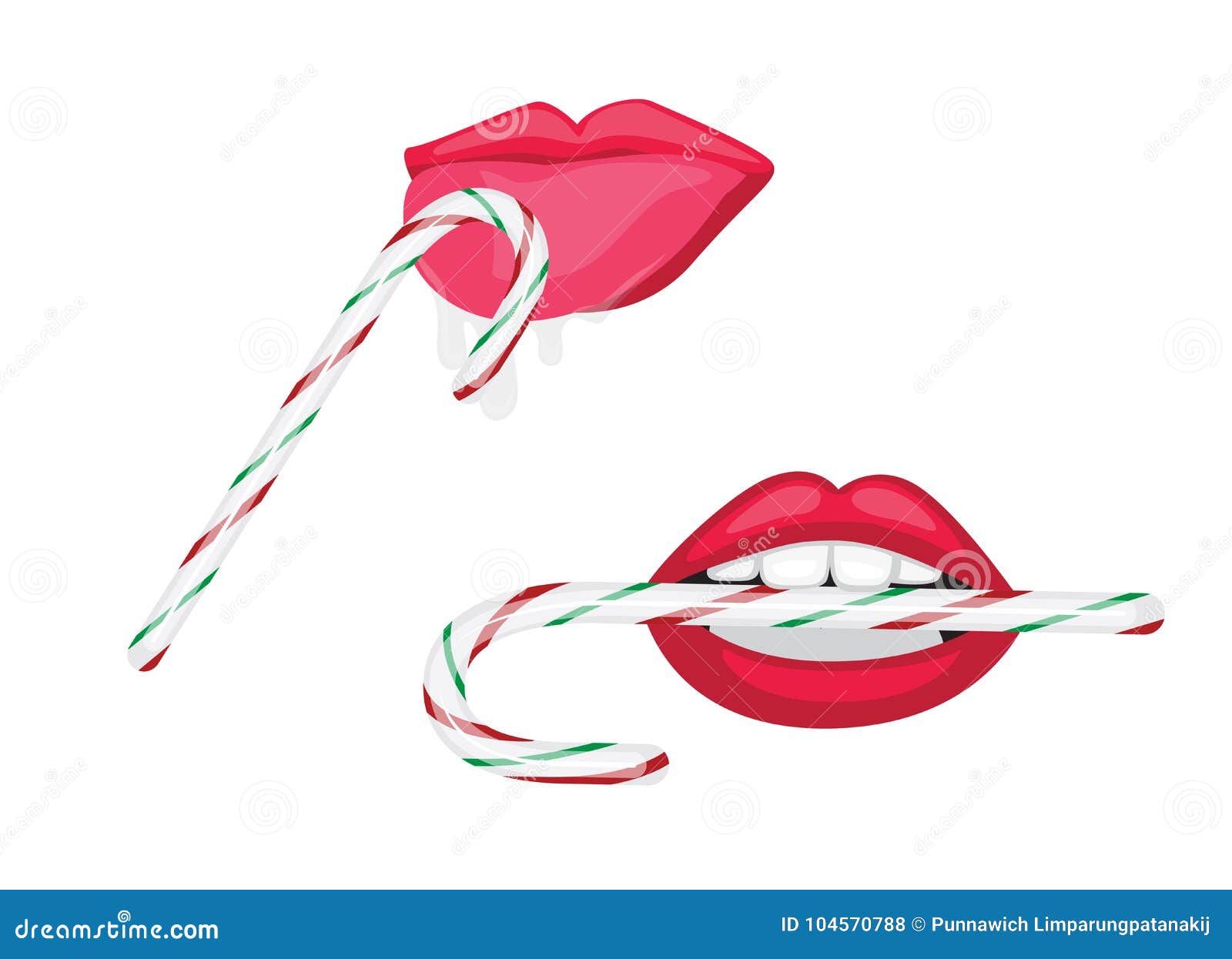 Candy Cane Eating Cartoon Vector Illustration Stock Vector ...