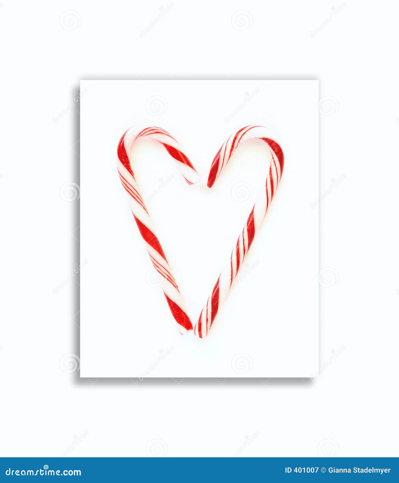 Candy Cane Heart on Dimensional Background Stock Illustration ...