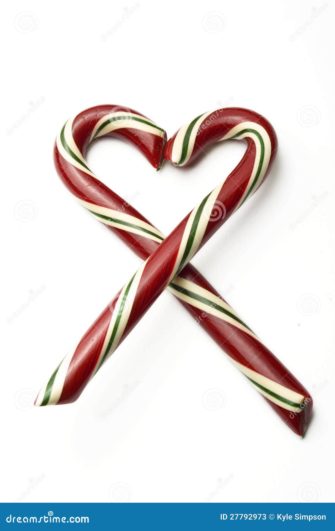 Candy Cane Heart Shape stock image. Image of festive - 27792973
