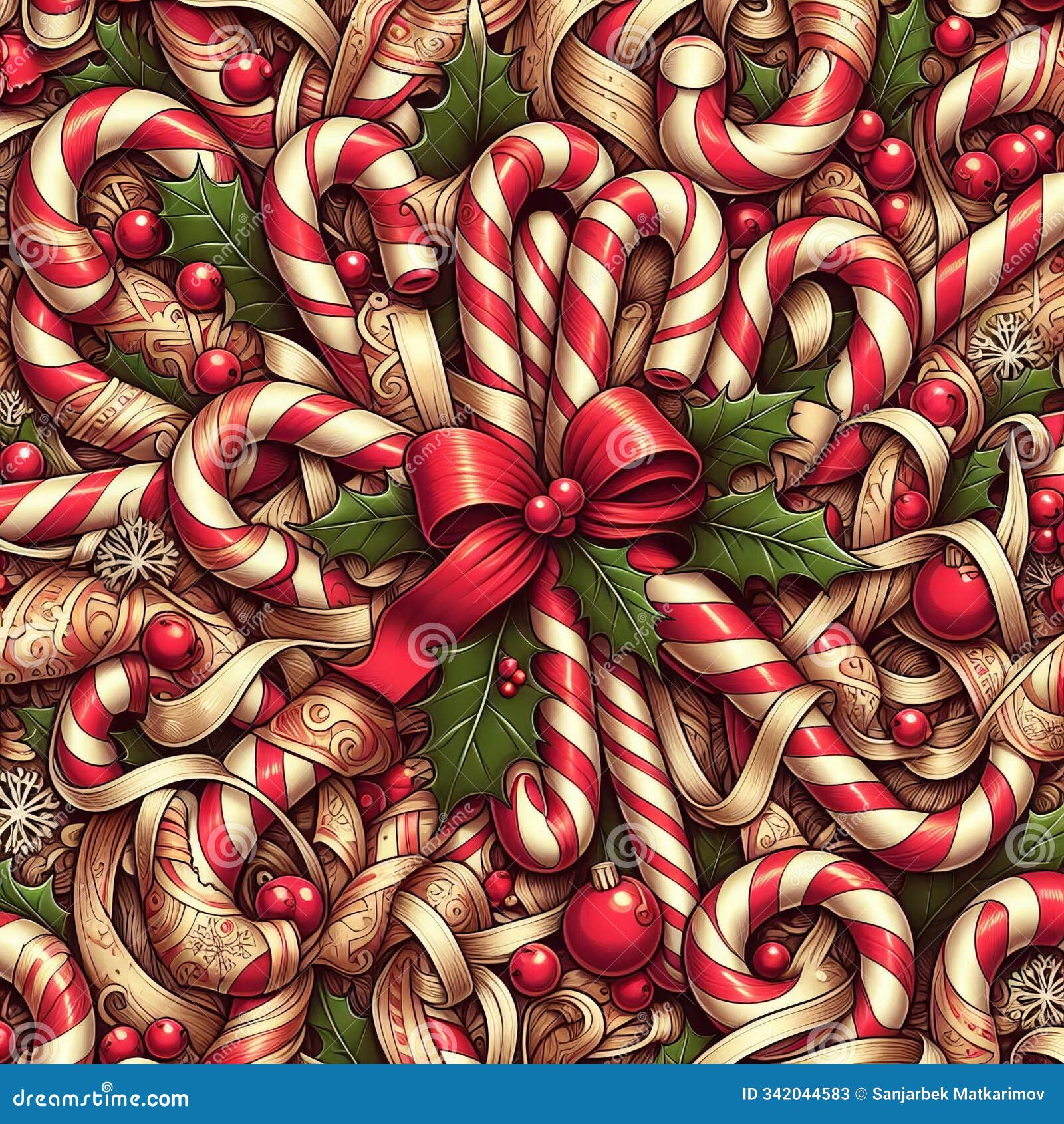 Candy Cane Pattern â€“ a Repeating Pattern of Red and White Cand Stock ...