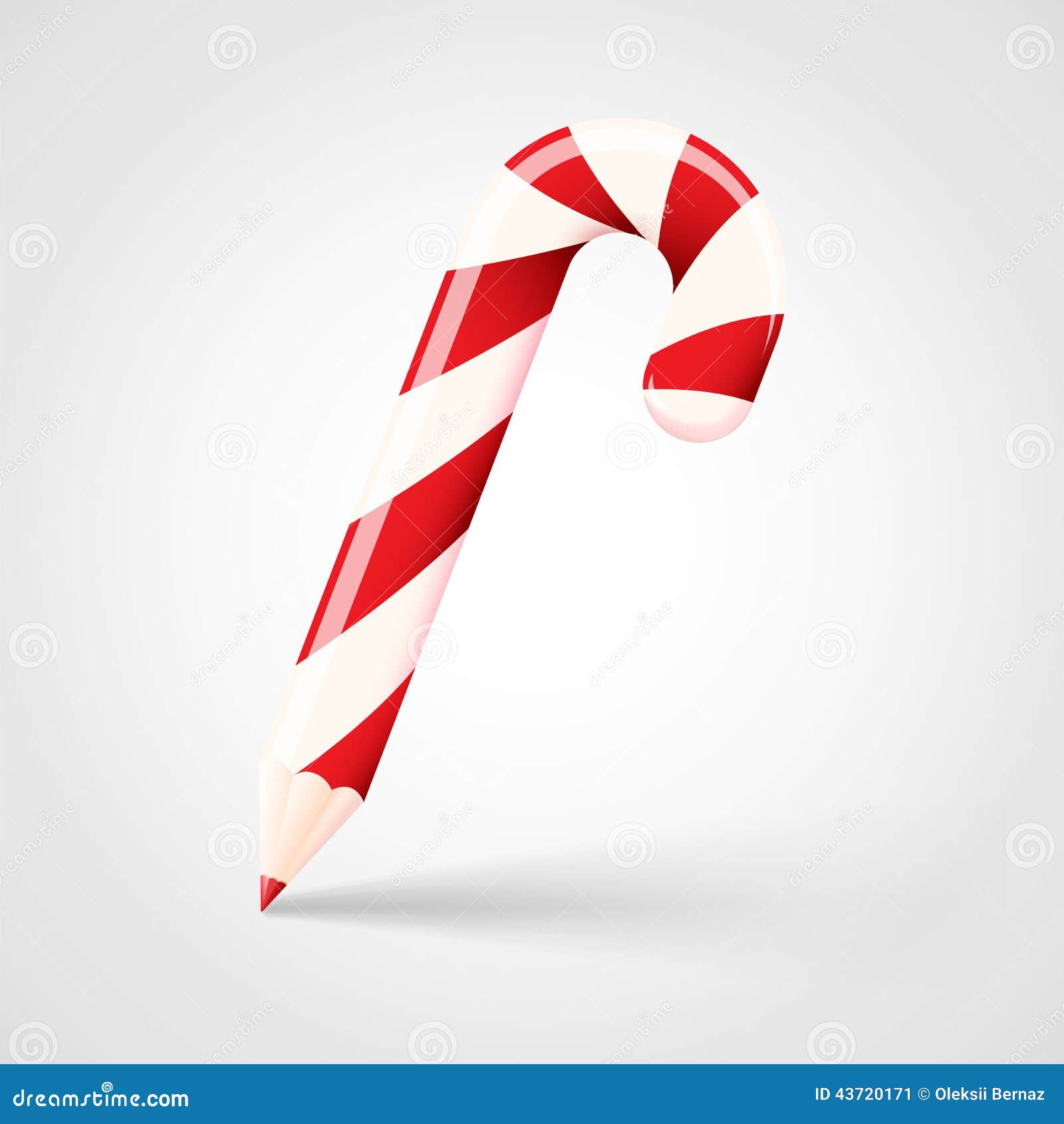 Candy Cane Pencil Abstract Vector Christmas Stock Vector - Illustration ...
