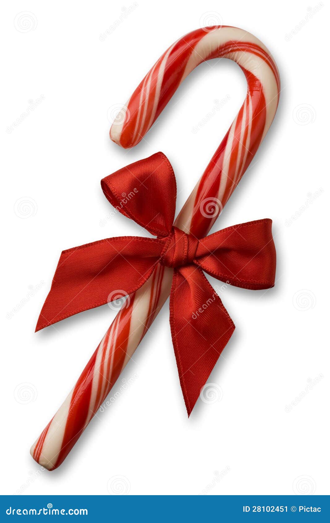 Candy cane with red bow stock image. Image of candy, background - 28102451