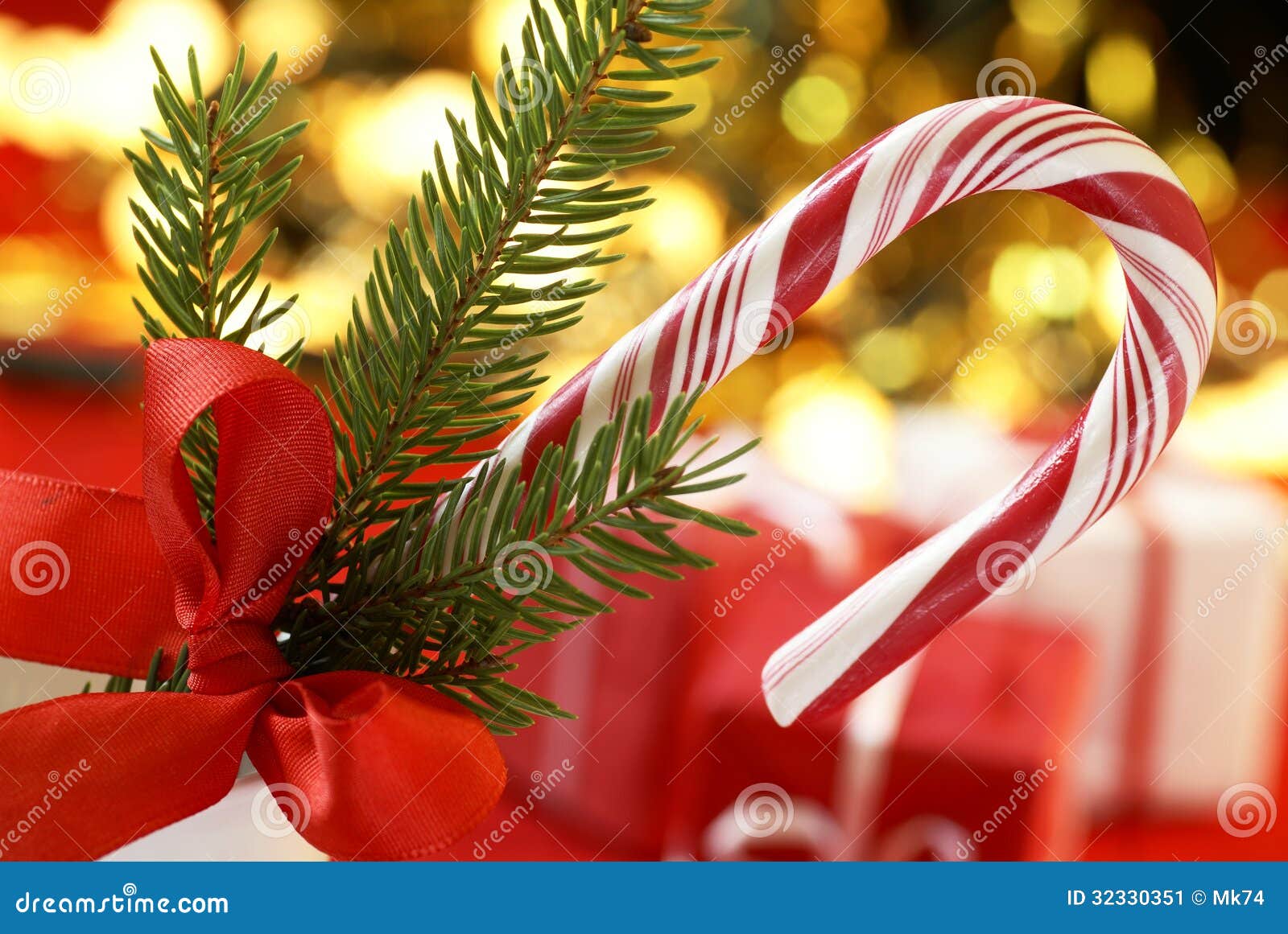 Candy cane stock image. Image of ribbon, holidays, gift - 32330351