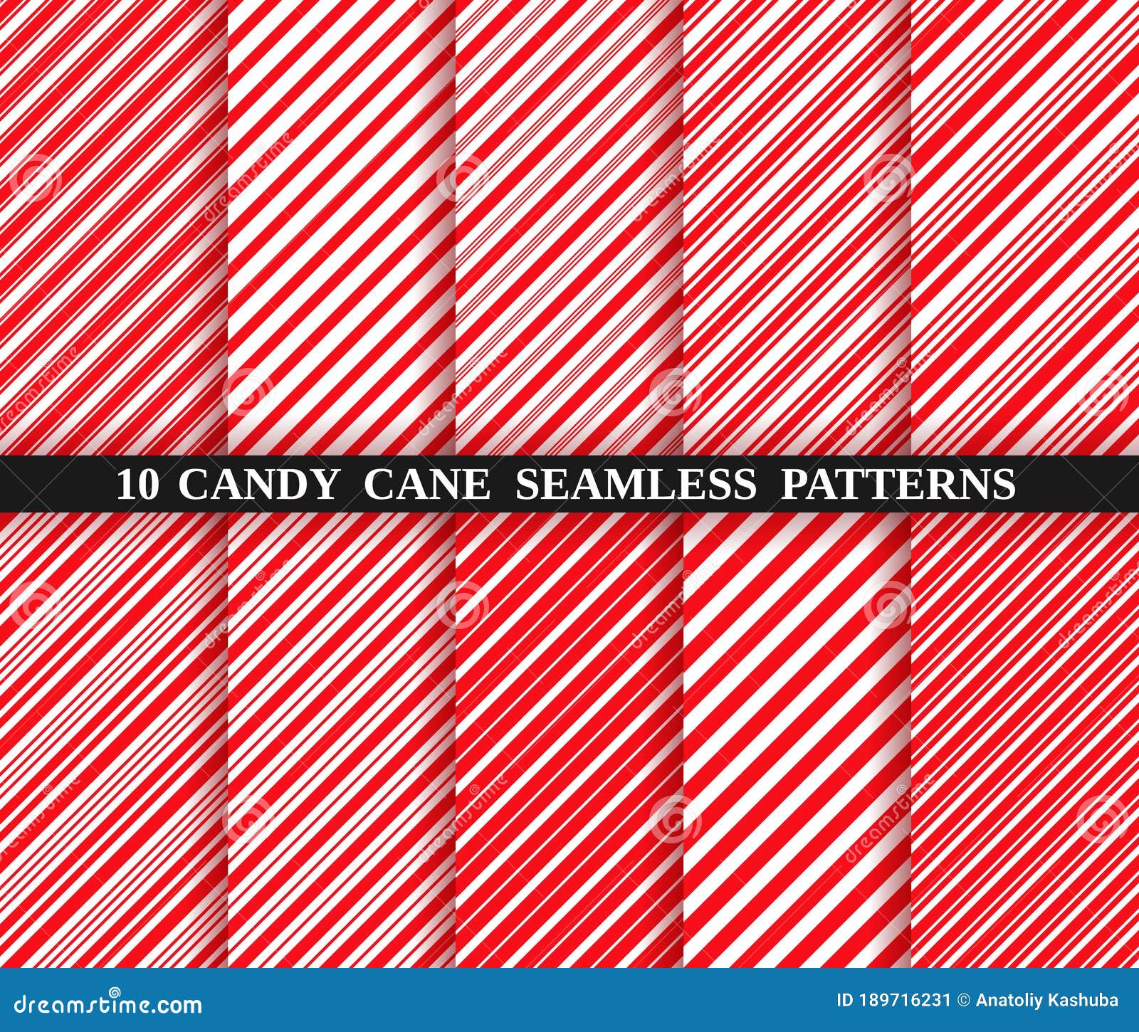 Candy Cane Stripe Seamless Pattern. Christmas Texture. Vector ...