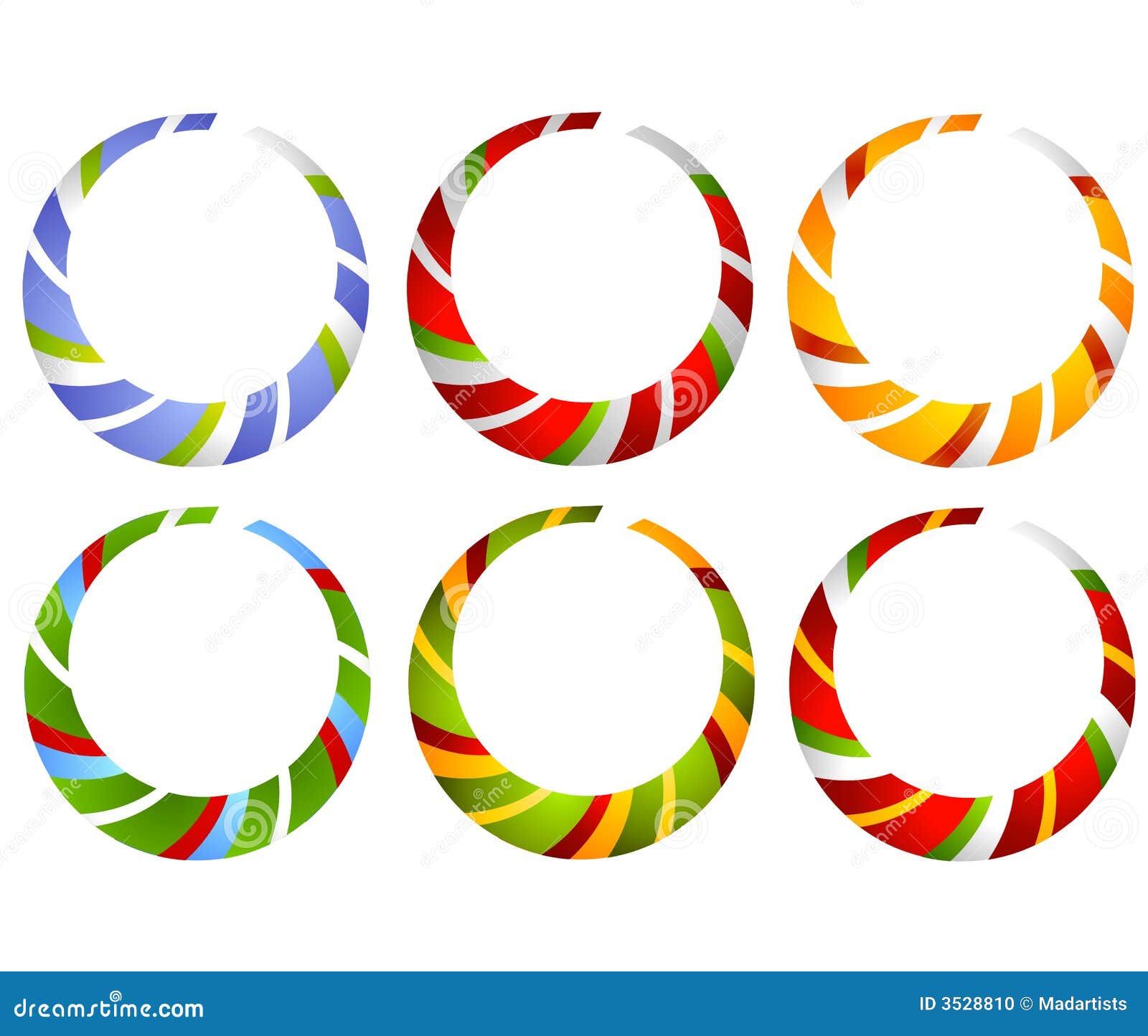Candy Cane Striped Circles stock illustration. Illustration of canes ...