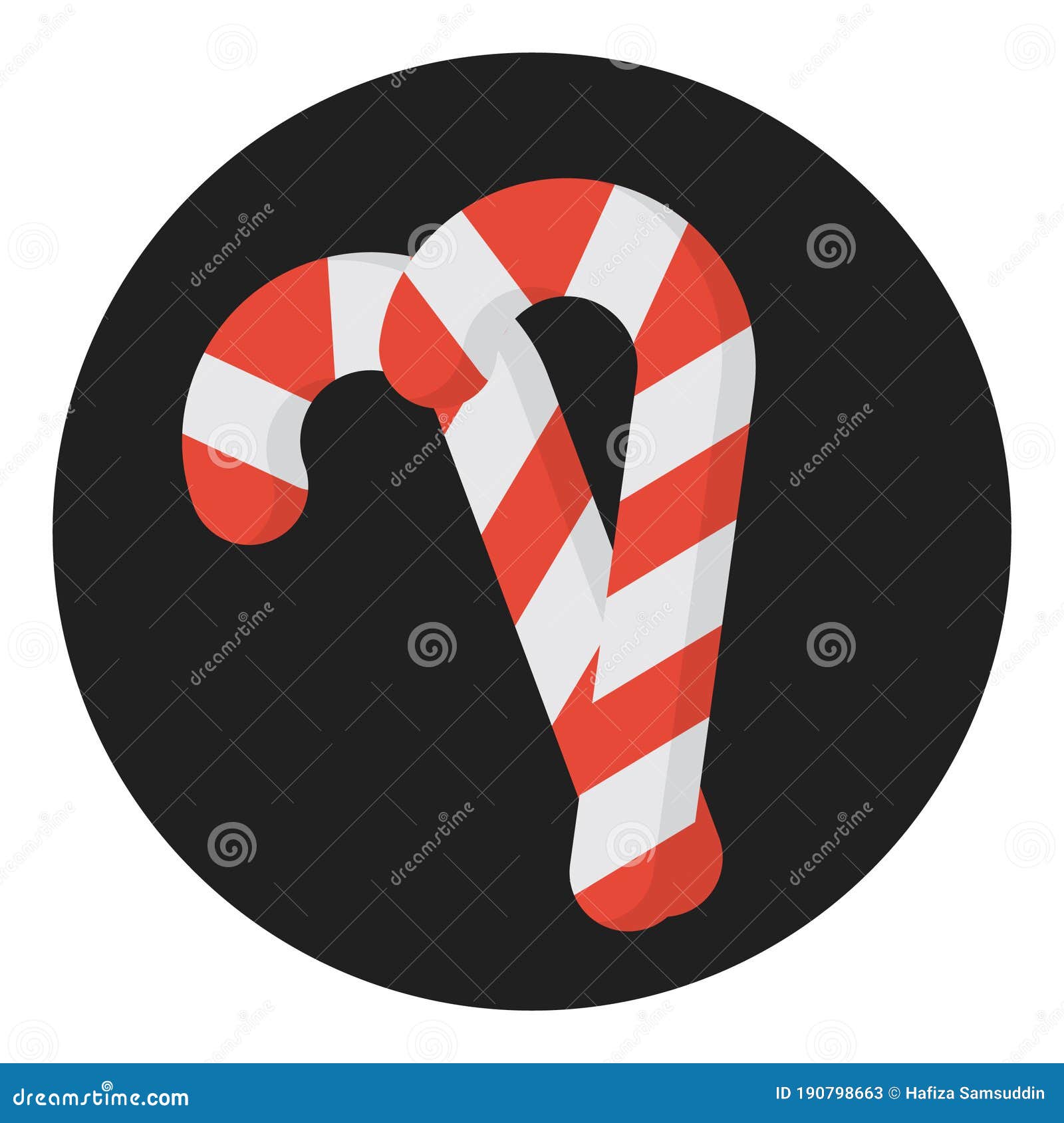 Candy Cane. Vector Illustration Decorative Design Stock Vector ...