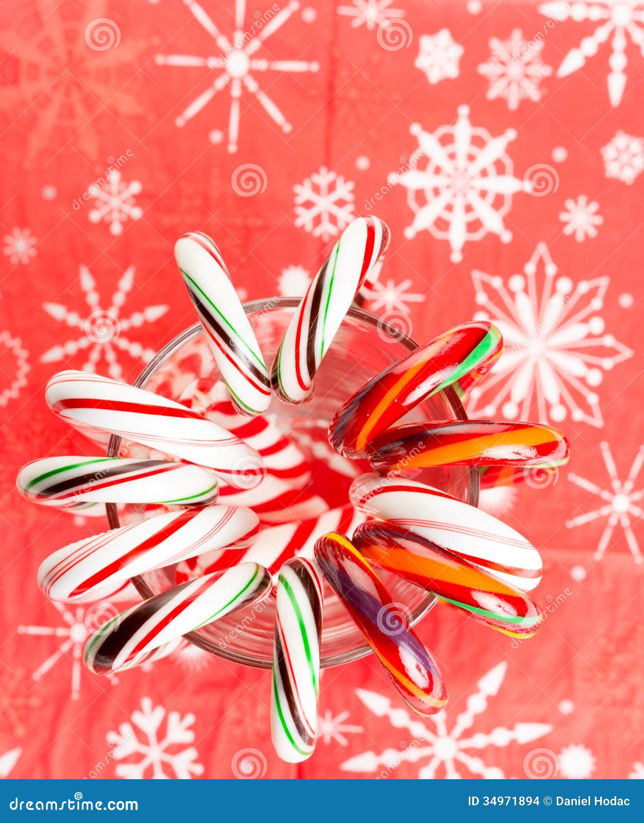 Candy Canes Forming Flower Ring Stock Photo - Image of tasty, snack ...