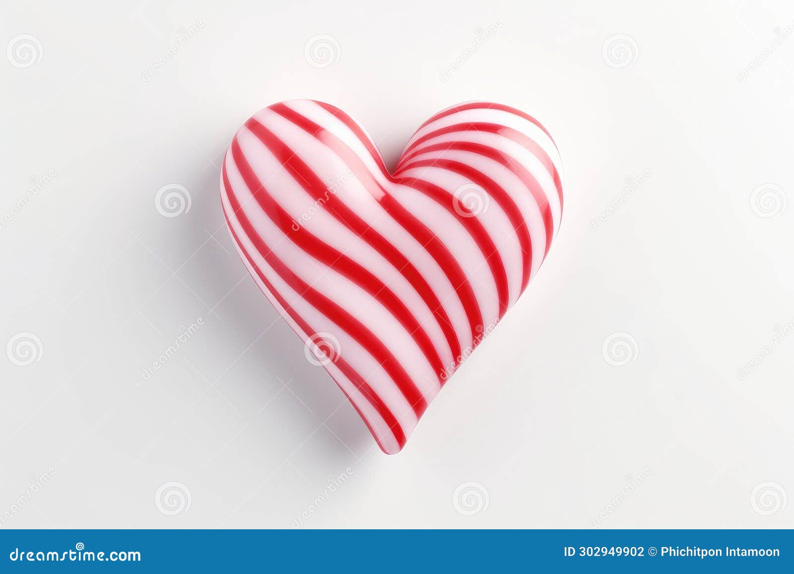 Candy Canes Forming Heart Shape on White Background - Generative AI ...
