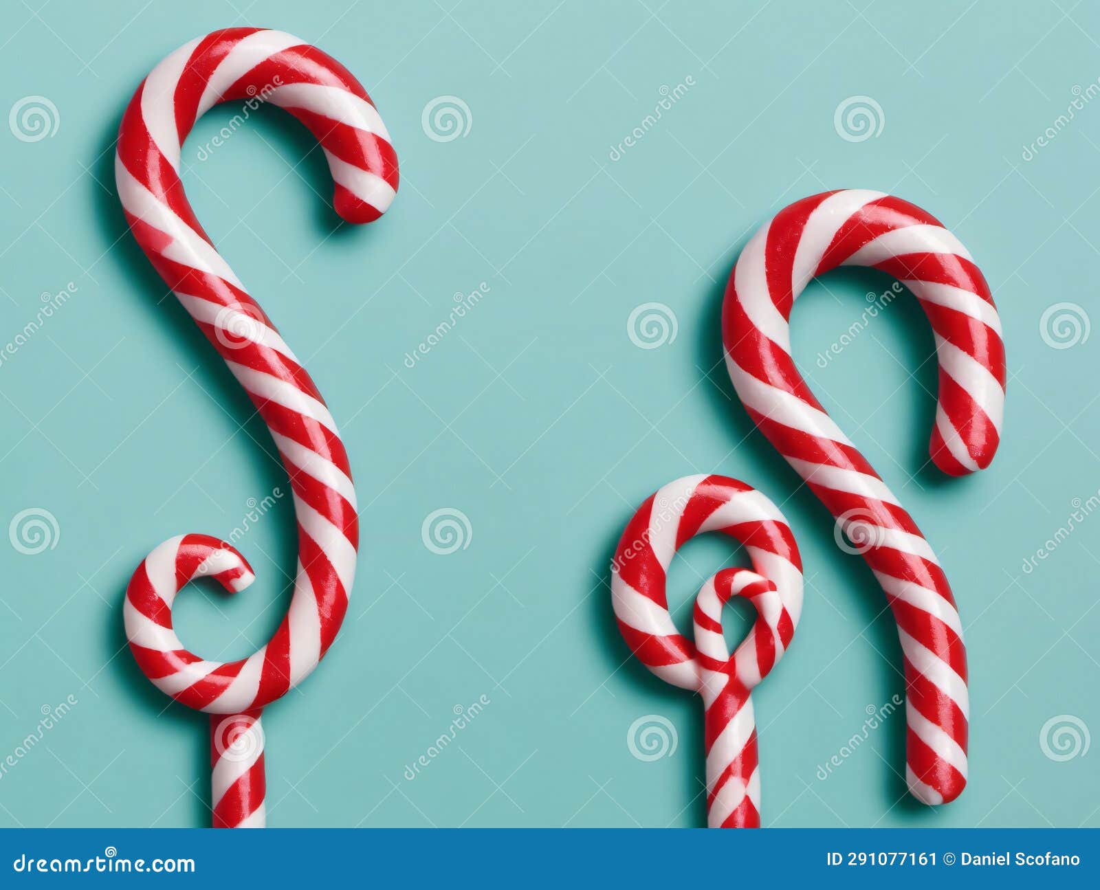 Candy Canes with a Question Mark. Generative AI Stock Illustration ...