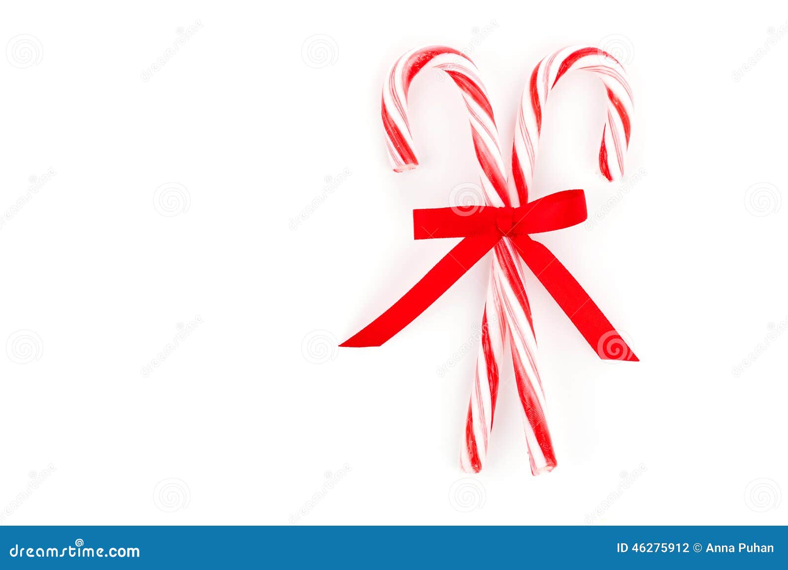 Candy Canes Tied Ribbon Bow Stock Photos - Free & Royalty-Free Stock ...