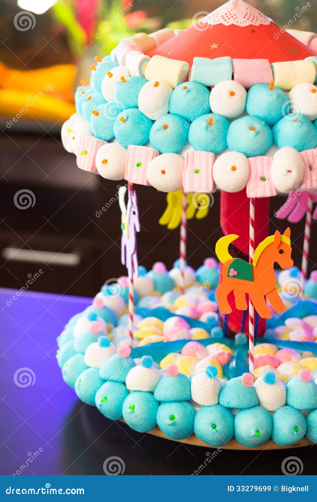 Candy Carousel stock image. Image of roundabout, fancy - 33279699