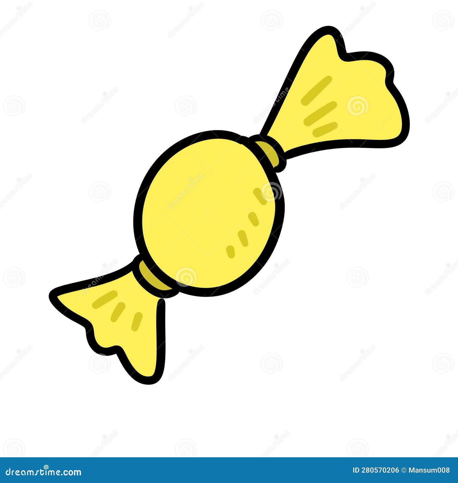 Candy Cartoon on White Background Stock Illustration - Illustration of ...