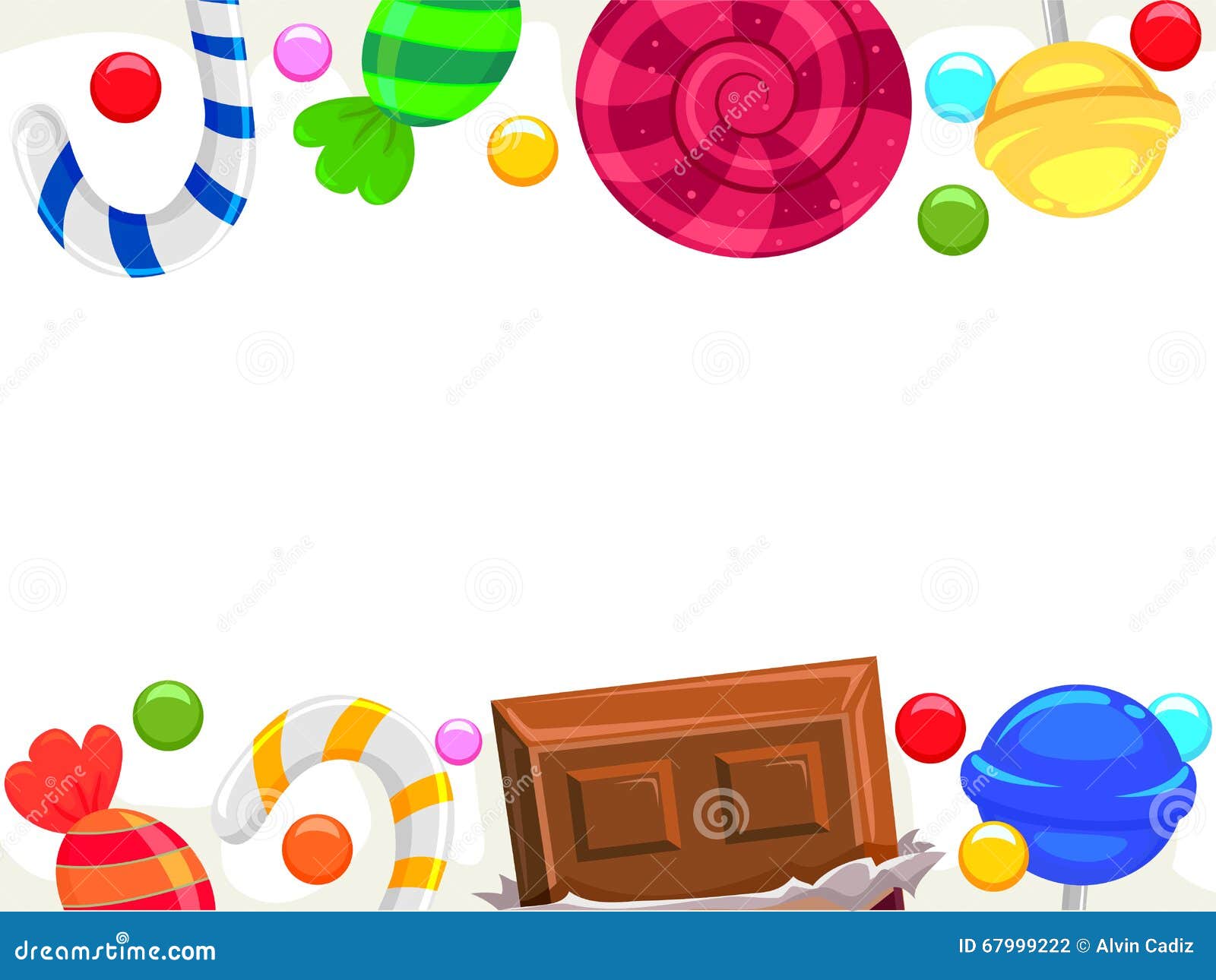 Candy and Chocolate Borders Stock Vector - Illustration of grain, board ...