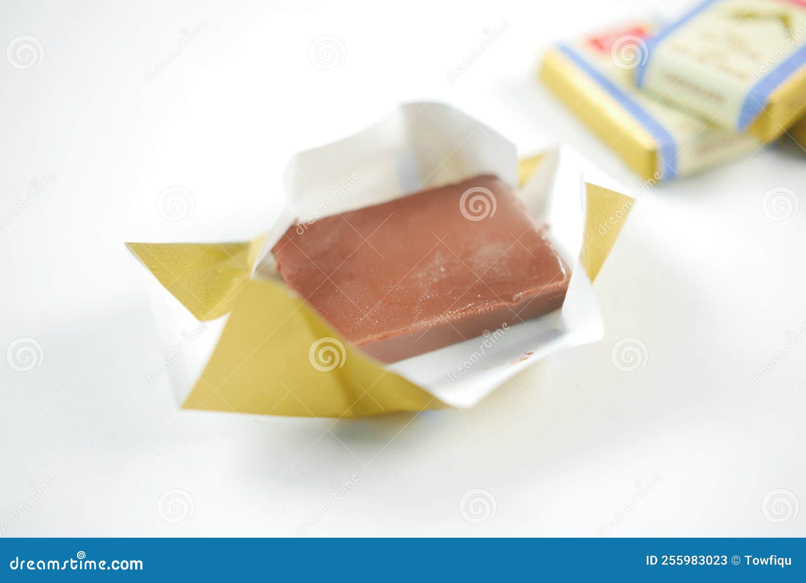 Candy Chocolate in a Paper Packet on White Stock Image - Image of tasty ...