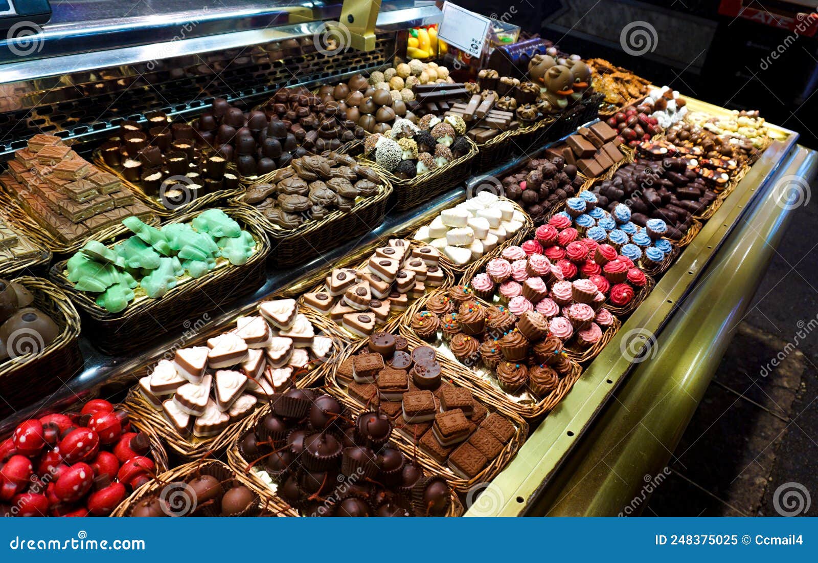 Candy Chocolate Stand in a Market Stock Image - Image of traditional ...