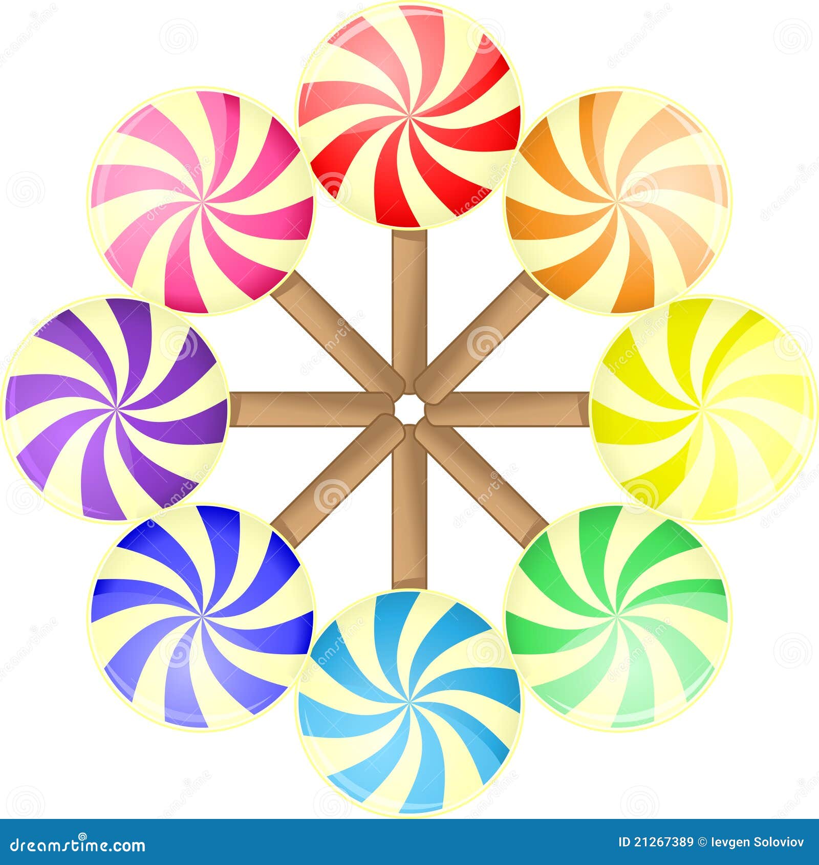 Candy in circle stock vector. Illustration of sweets - 21267389